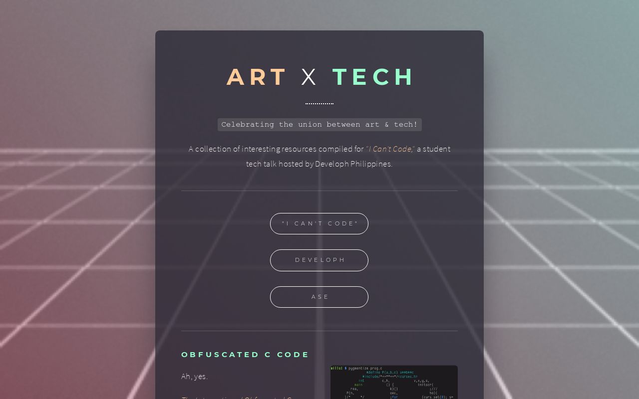 Art x Tech Resources